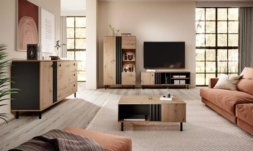 Kaffebord med hylle MADIS